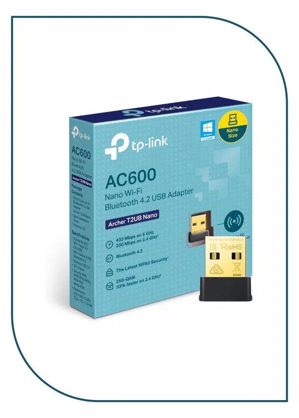 AC600 Nano Wi-Fi Bluetooth 4.2 USB Adapter | Peta Store